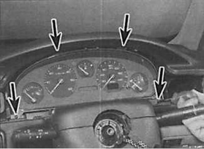 Instrument cluster — removal and installation (Peugeot 406, 1995-2004 ...